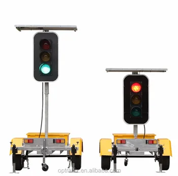 Australian Standard Red And Green Portable Traffic Light Mobile Solar ...