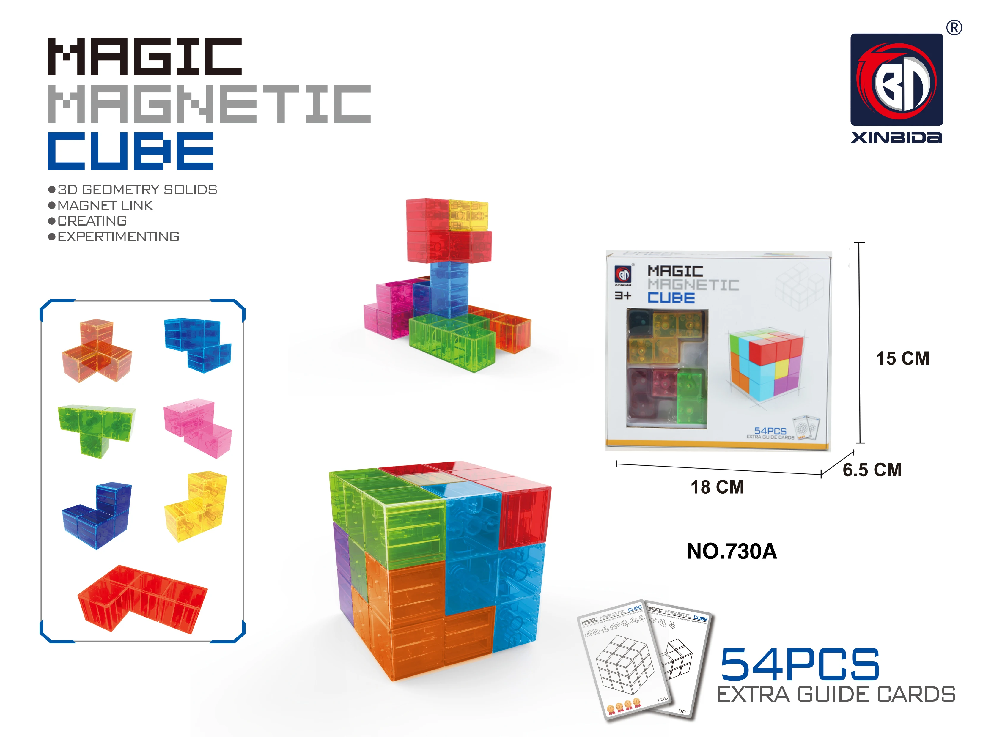 Magic Cube Puzzle 3d Magnet Educational Toys For Kids - Buy Magic Cube ...