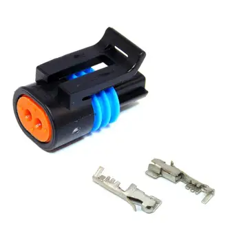 Delphi 2 Pin Female Pa66 Connector Dj7024y-1.5-21 With Terminal Wire ...