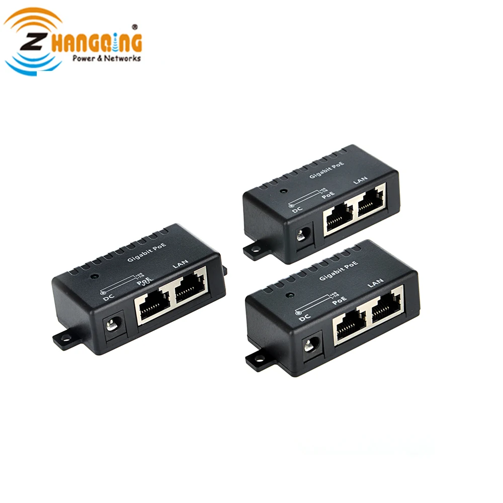 1 Port Gigabit Passive Poe Injector Single Port Poe Patch Panel For ...