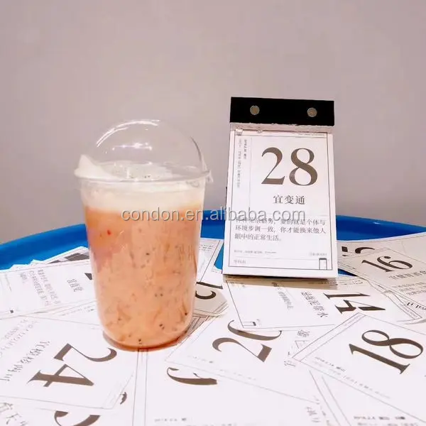 Round Bottom PET U Shape Plastic Boba Cup - 1000pcs/ctn