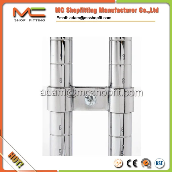 Chrome Metal Wire Shelving Post Connector - Buy Wire Shelving Connector ...