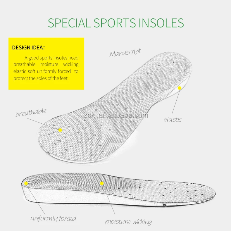 Polyurethane Orthotic Insole Breathable Plantar Fasciitis Olastic Mesh ...