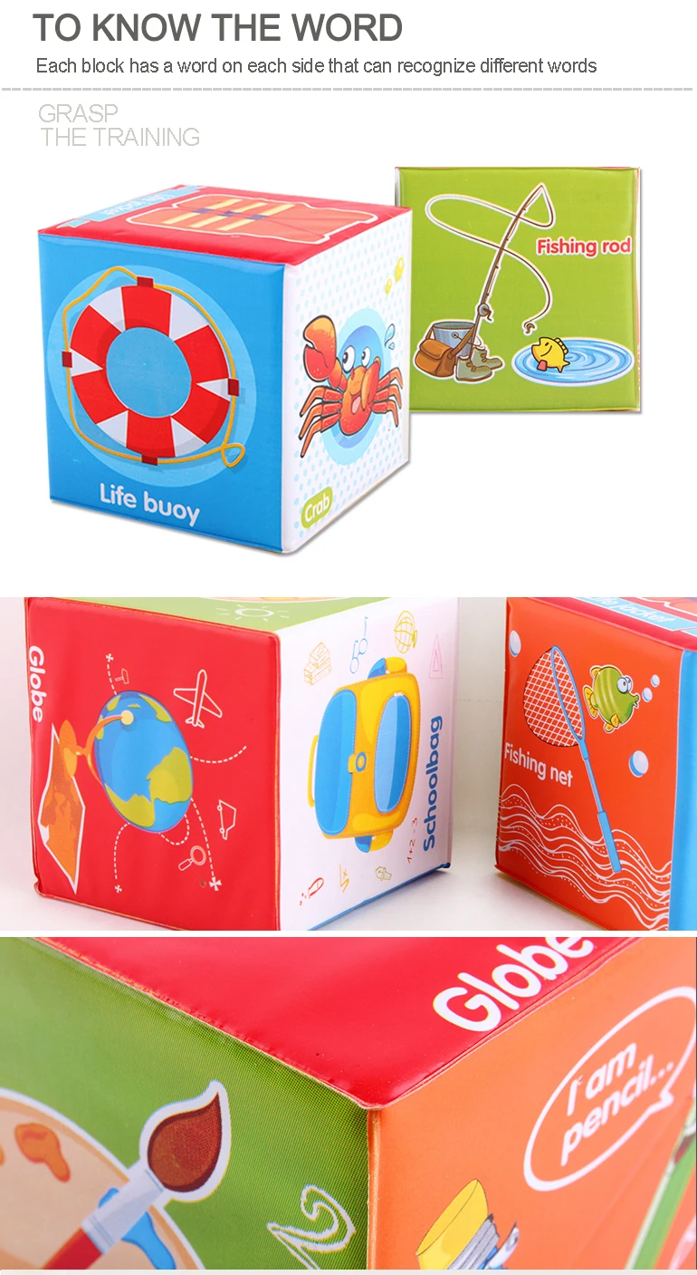 Educational Building Big Soft Building Blocks Cube Plush Cloth Block ...