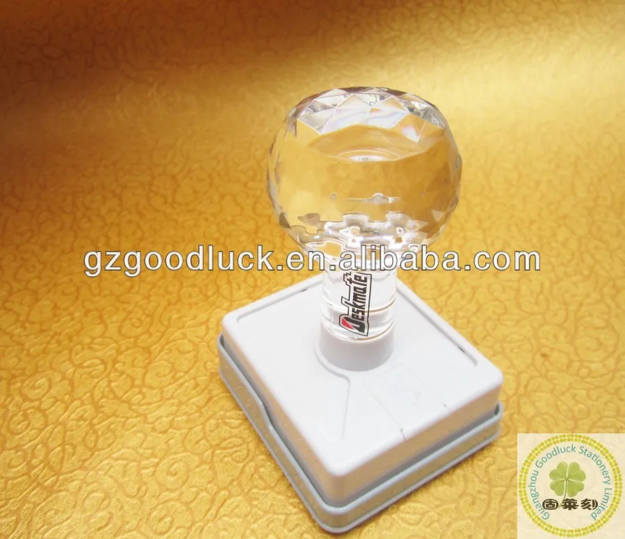 Personal Flash Crystal Handle Stamp Mount/custom Rubber Flash Stamper ...