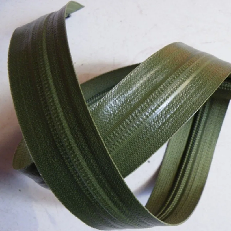 Custom Pvc Eco-friendly Waterproof Zipper 3# 5# Pu Yards Waterproof ...