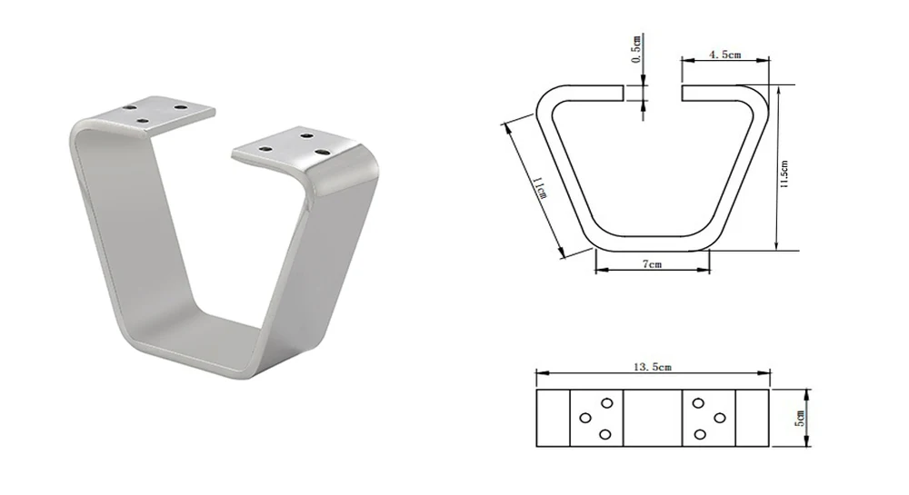U Shape Furniture Hardware Sofa Leg Brackets - Buy Sofa Leg Brackets ...