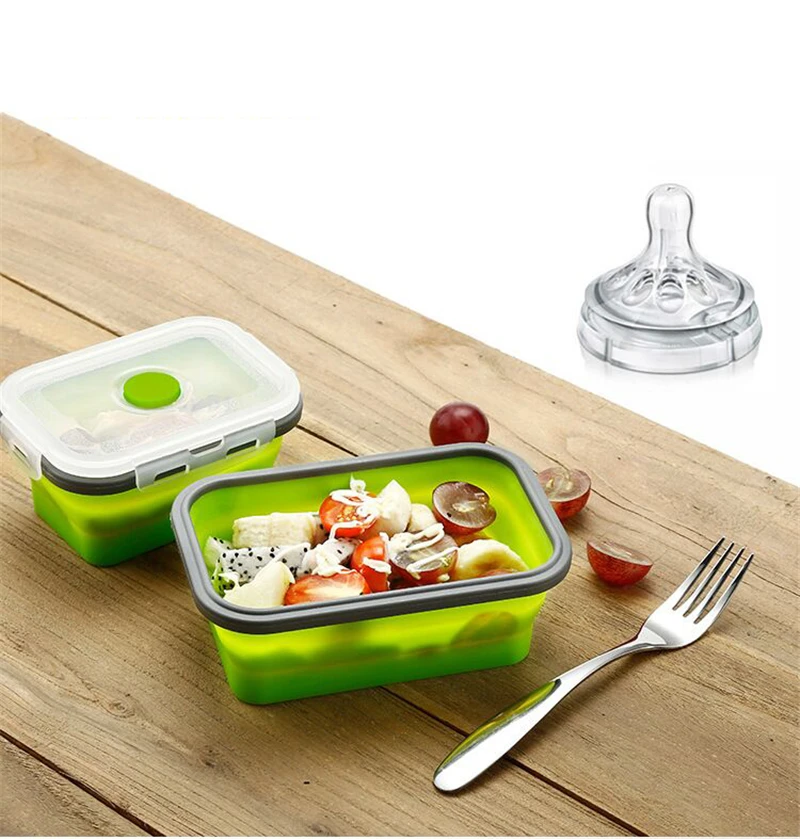Eco-friendly Silicone Folding Food Storage Container Collapsible ...