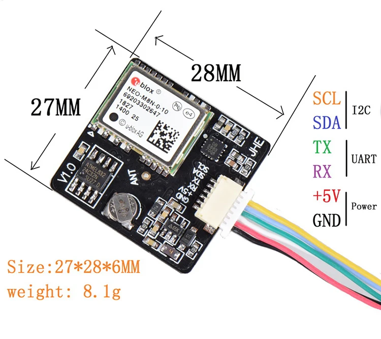 M8n 8n Gps With Qmc5883 Compass For F3 F4 F7 Flight Controller For Fpv ...
