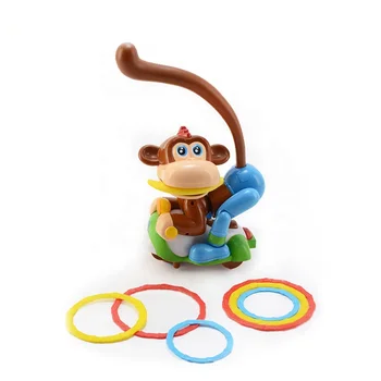 Funny Plastic Intelligent Happy Monkey Toys Ring Toss Game Electric ...
