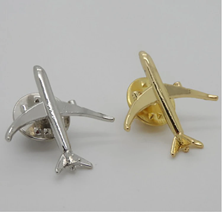 3d Design Airplane Shaped Metal Enamel Lapel Pin - Buy Airplane Shaped ...