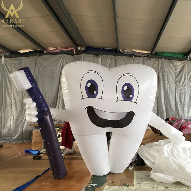 White Inflatable Tooth Balloon for Advertising Event Decoration