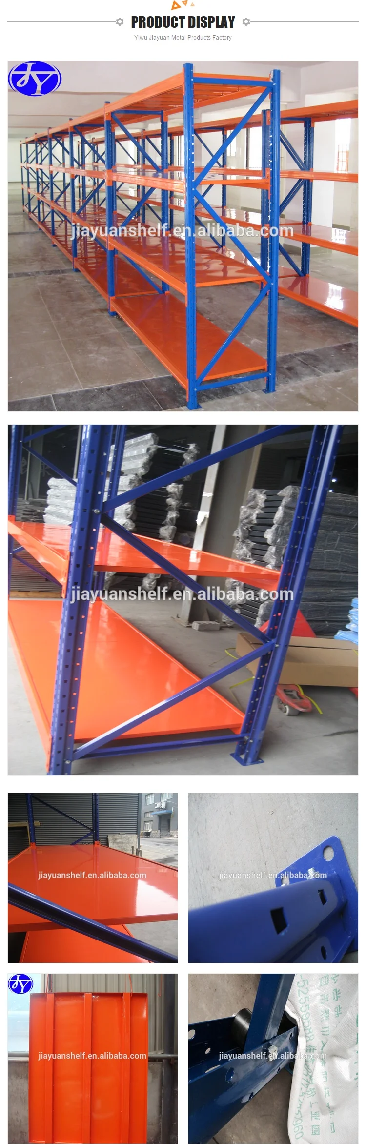 Heavy Duty Beam Rack Shelving System For Warehouse Steel Industrial ...