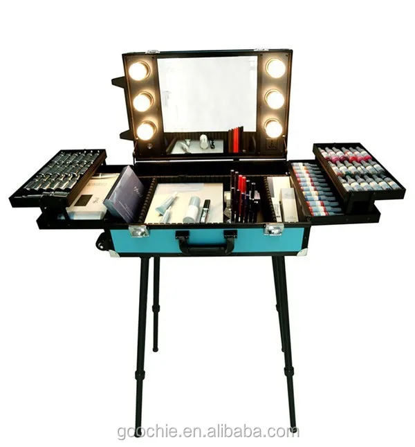 Portable Aluminum Beauty Cosmetic Makeup Carry Case Travel Salon Box ...