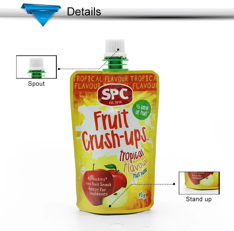 Plastic Spout For Bag Custom Glossy Design Laminated Plastic Packaging ...