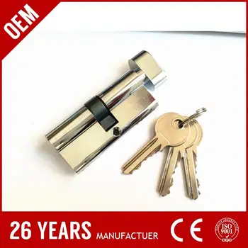 70mm=35/35mm One Side Key One Side Thumb Turn Knob Brass Lock Cylinder ...