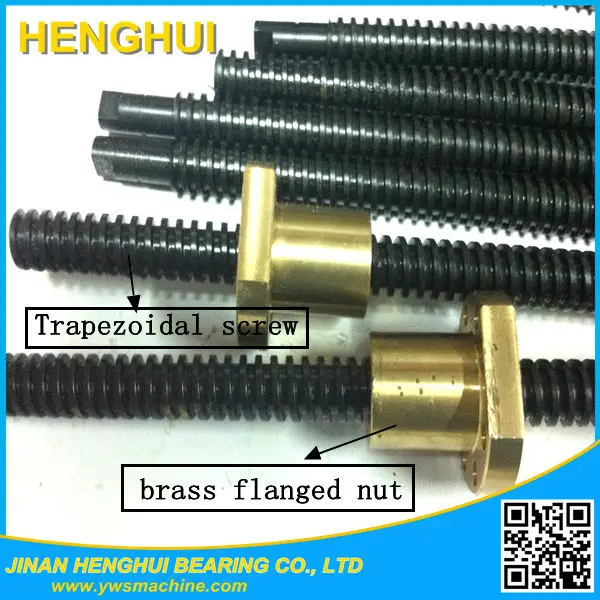 Tr28x5 Lead Screw Bearing Trapezoidal Thread And Brass Nut - Buy Tr28x5 ...