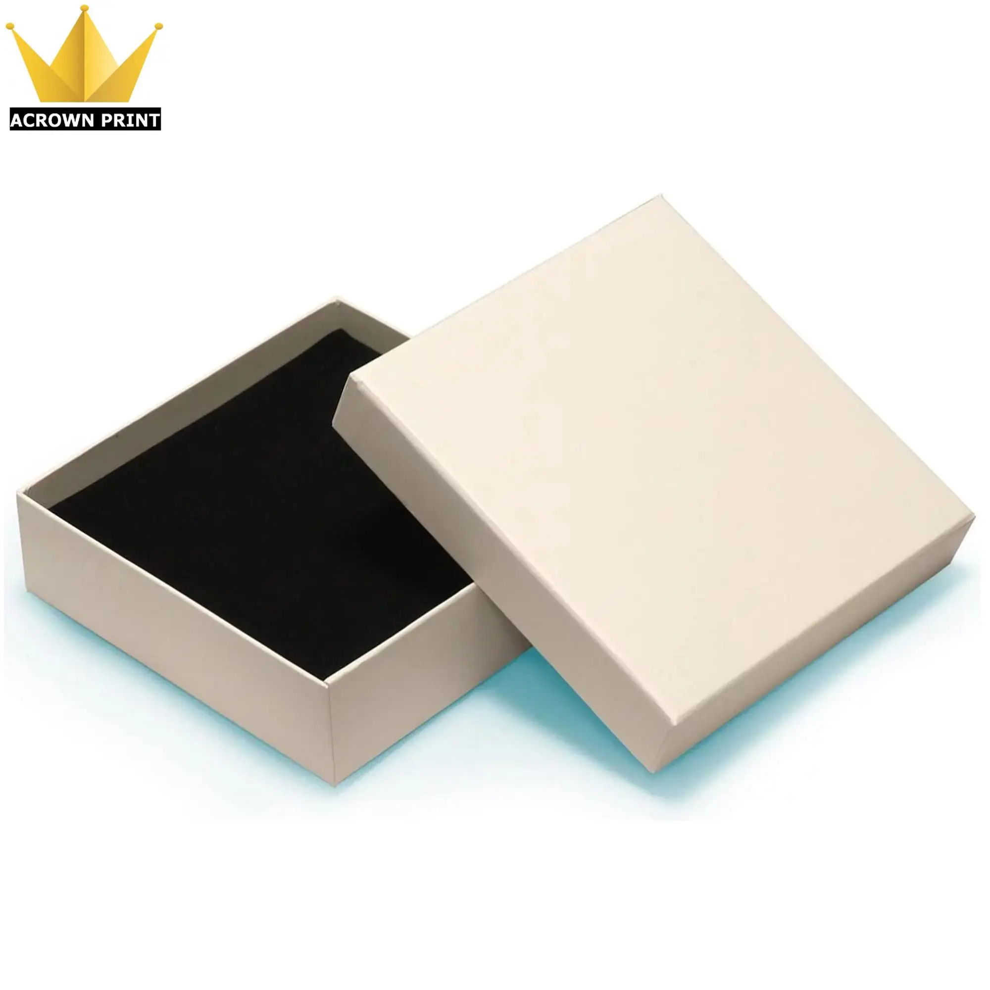 Cream Square Luxury Jewelry Choker Necklace Gift Box With Foam Insert ...