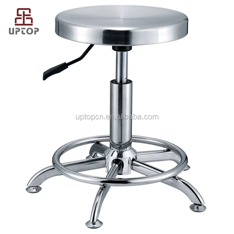Stainless Steel Round Lab Chair Swivel Laboratory Chair
