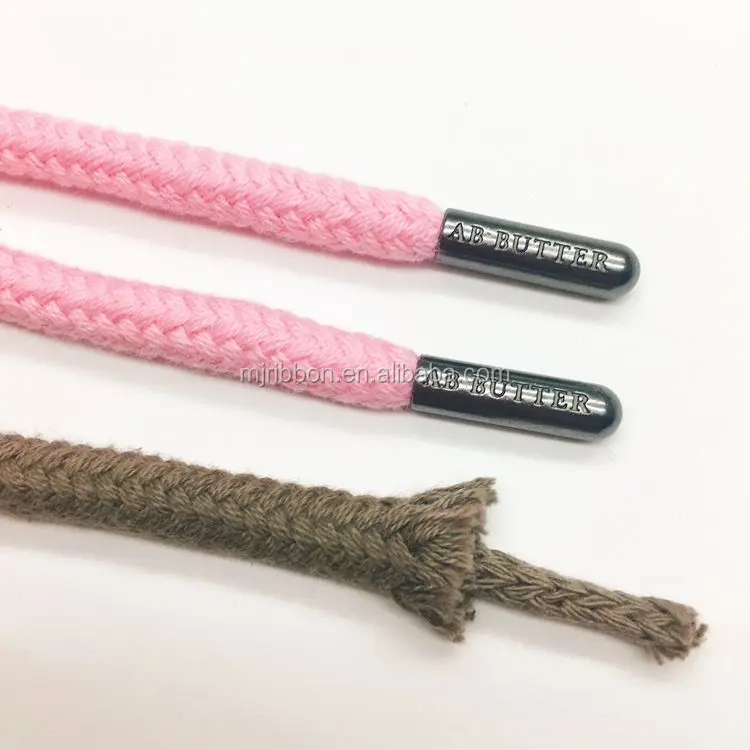 5mm Metal Tips Drawcord,Custom Logo Drawstring Cord For Hoodies - Buy ...