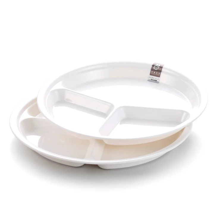 Wholesale White Restaurant 7 Compartment Plastic Plates