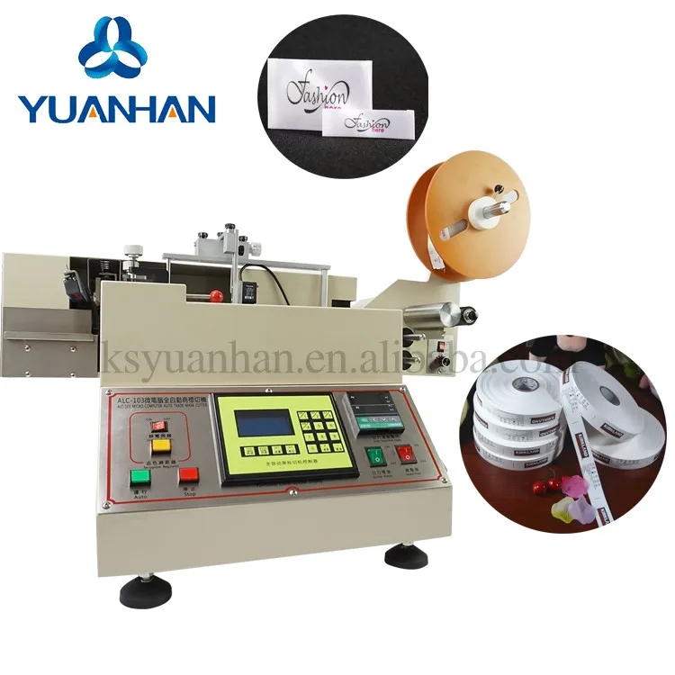 New Design Woven Label Cut And Fold Machine With Cnc Hot And Cold Label ...