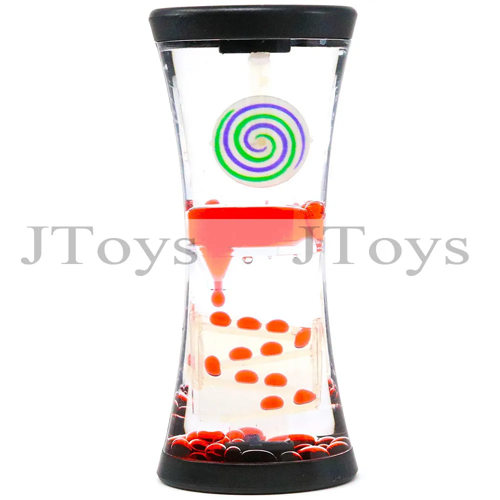 Acrylic Sensory Bubble Liquid Motion Timer Spiral Hourglass Hypnotic ...