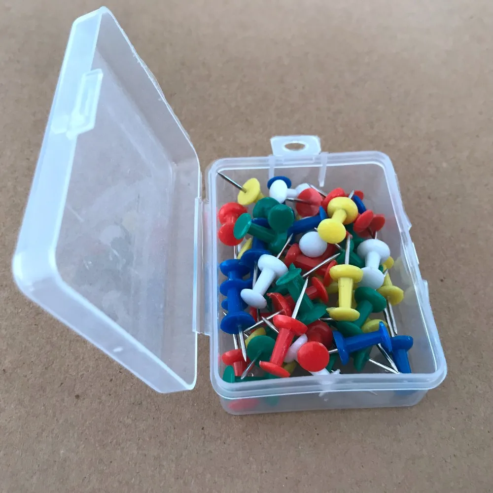 Sliver Thumb Tack Flat Head Push Pin for Cork Board - DDI