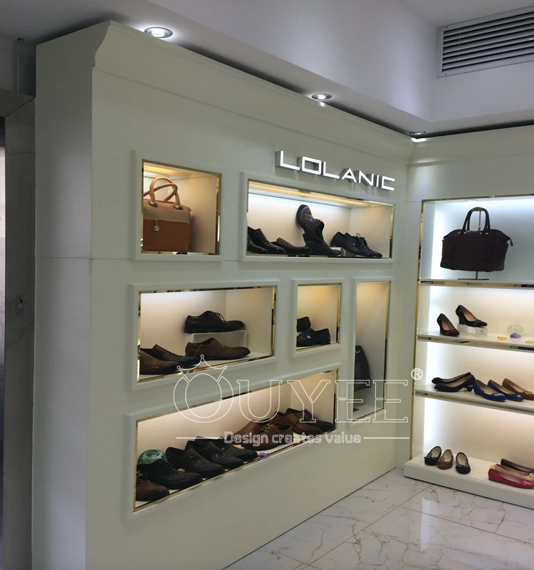New Design Custom Shoe Showroom Furniture /shoe Store Shelf For Shoes ...
