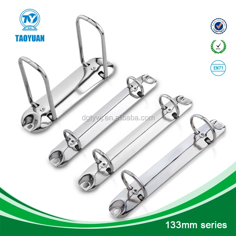 Metal 2-O Ring File Clip - Perfect for 2 Ring Binders