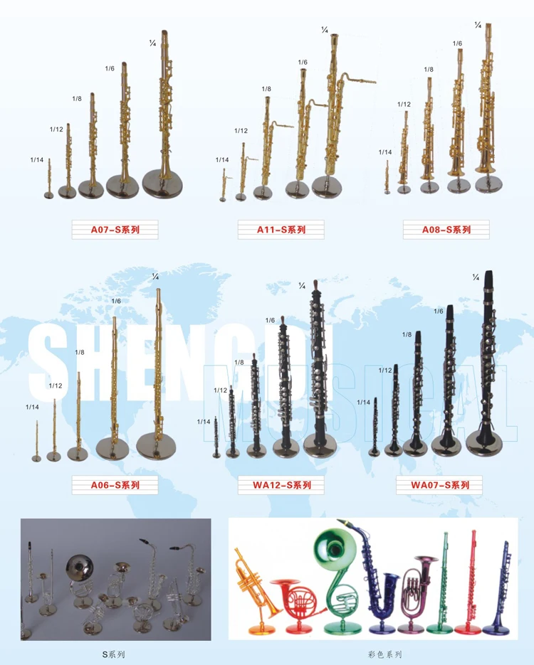 2019 New Home Decoration Music Gift,Miniature Brass Wind Instruments ...