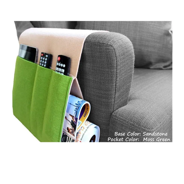 Handmade Custom Armrest Felt Sofa Organizer - Dustproof & Sustainable