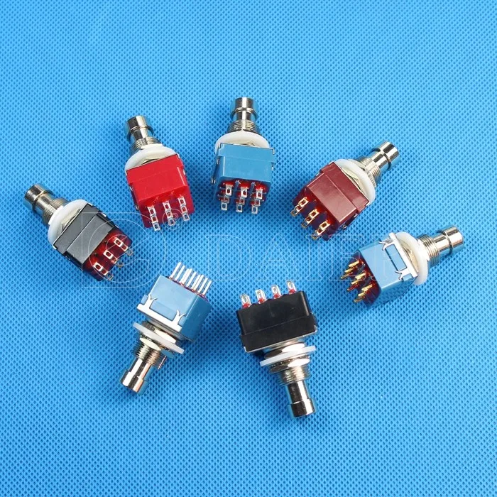 Pbs-24-302 Electrical 3pdt 9 Pin Foot Push Button Switch - Buy 3pdt 9 ...