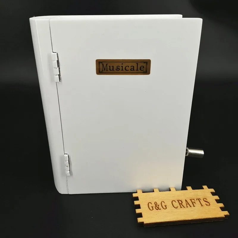 Wooden Mini Book Shape Music Box Paper Tape Music Box - Buy Paper Tape ...