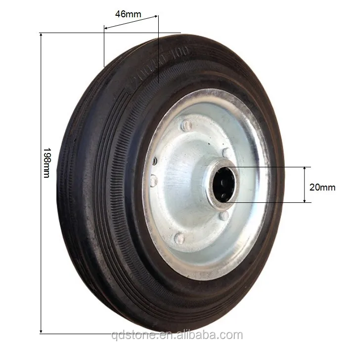 8 Inch Rubber Wheels 8"x1.75" Rubber Wheels For Trolley 200x50 Rubber ...