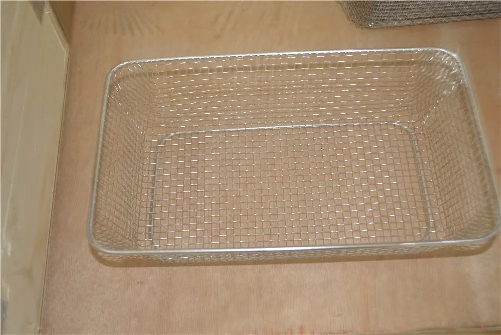 Stainless Steel Wire Mesh Square Baskets With Lid - Buy Perforated ...