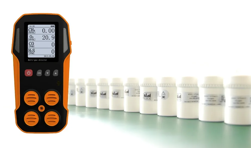Cd4 4 In 1 Handheld Gas Detector Analyzer O2 H2s Co Multi Gas Monitor ...