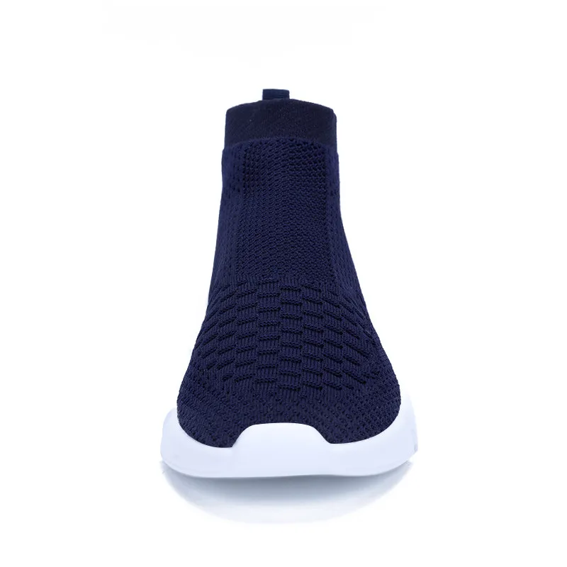 Unisex High-cut Knit Fabric Sneaker Sneker Shoes For Reseller Small Moq ...