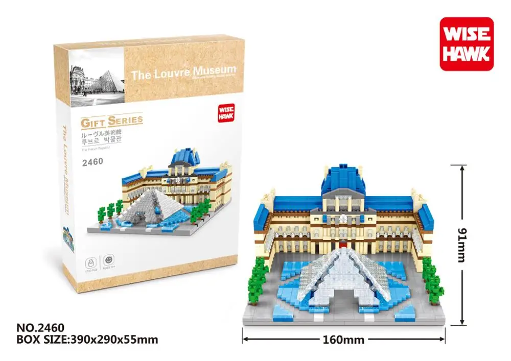 Wise Hawk Kids Plastic Mini Brick Architecture Toy Educational Blocks ...