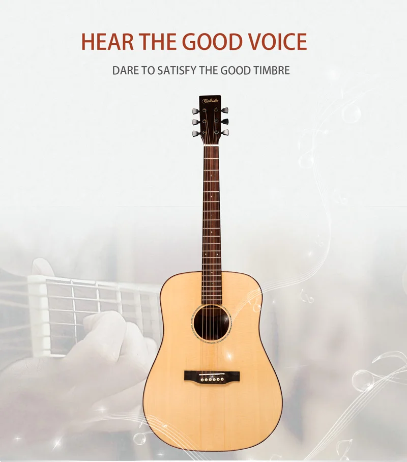 Guitar Wholesale China Acoustic Guitar with USA Solid Spruce Top ...