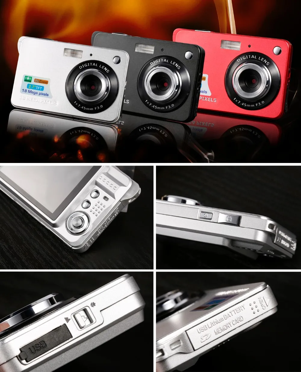 Wholesale 4k Compact Portable Mini Cameras Digital Camera HD Vlogging ...