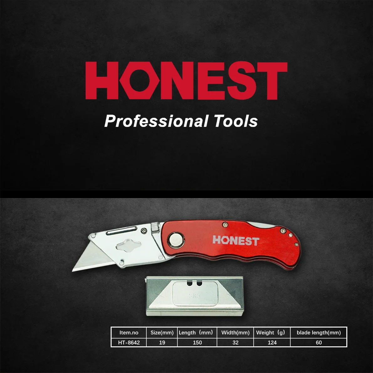 Free Sample Multifunctional 61*19mm Utility Snap Off Sk5 Blade Folding ...