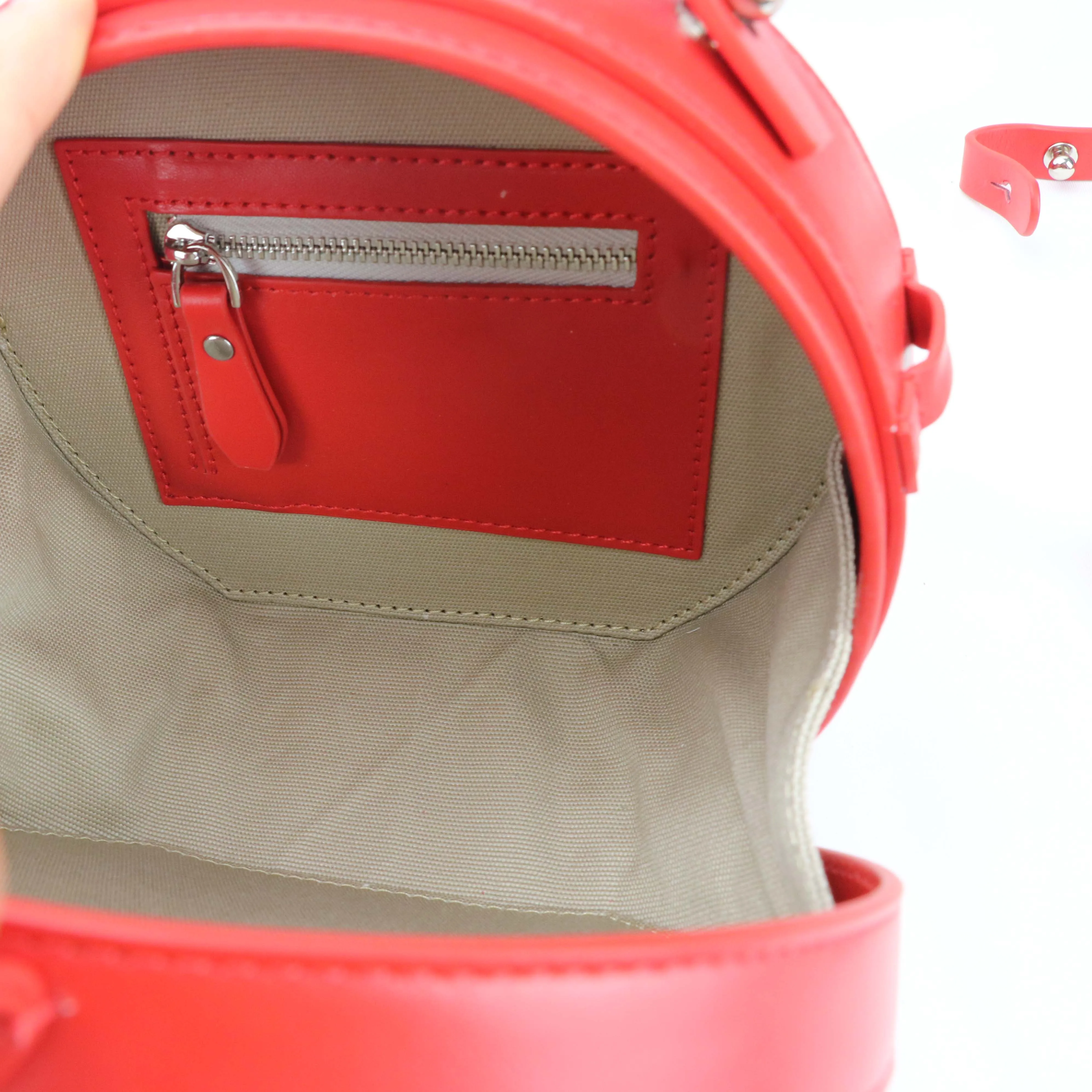 Classic Fashion Round Circle Shape Lady Bag - Genuine Leather