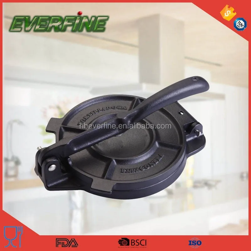 Cast Iron Barbecue Meat Pie Press,Tortilla Press With Wooden Handle ...