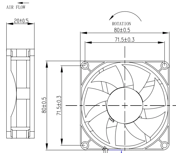 80mm 12v Dc Fan Ventilation Specification For Inverter - Buy 12 Volt Dc ...
