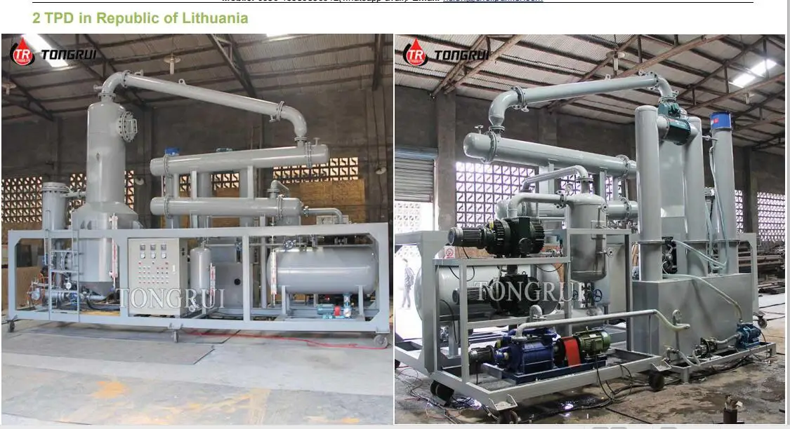 Black Motor Oil Recycling Used Engine Oil Distillation Plant With Newest Technology Products ...
