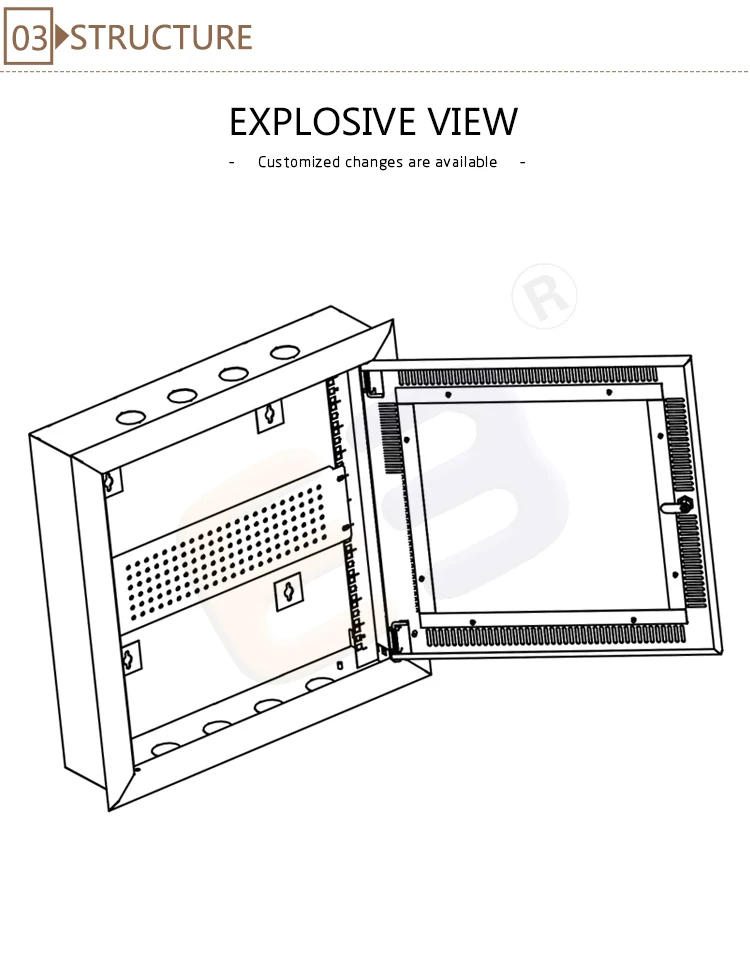 150mm Depth Wall Rack+glass Door Telecommunication Box Network Telecom ...