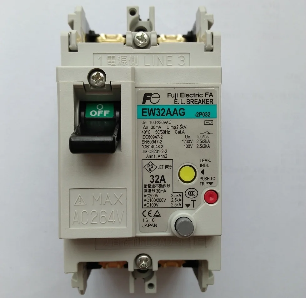 E.l.breaker Ew32aag 2p 5a 10a 15a 20a 32a 30ma Fuji Electric Fa Japan - Buy Electric Leakage ...