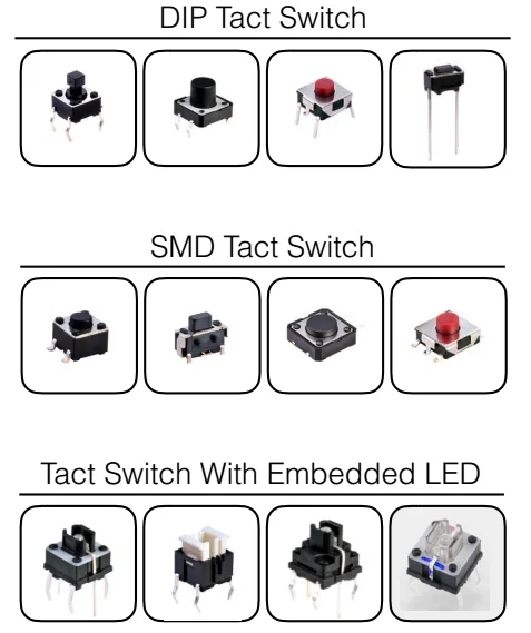 Rgb Pcb Illuminated Tact Switches With Led Rgb Led Tact Switch With ...