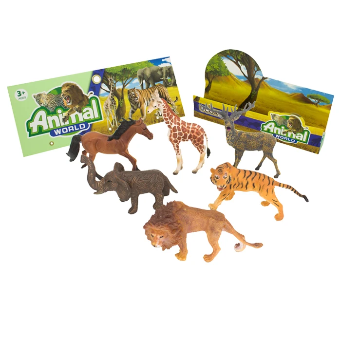 Zoo Pvc Wild Animal Toys Sets Nature Jungle Animal Plastic Toy For Kids ...